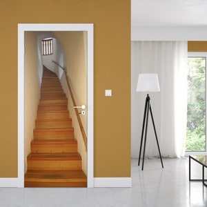 Staircase Door Mural, Stairs Door Decal, Wall Sticker, Home Decor ...