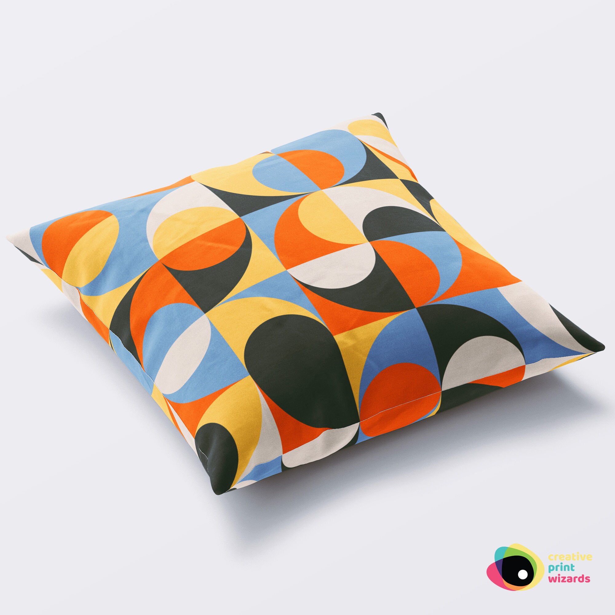 Abstract Artful Scandinavian Pillowcase Geometric Pattern | Etsy