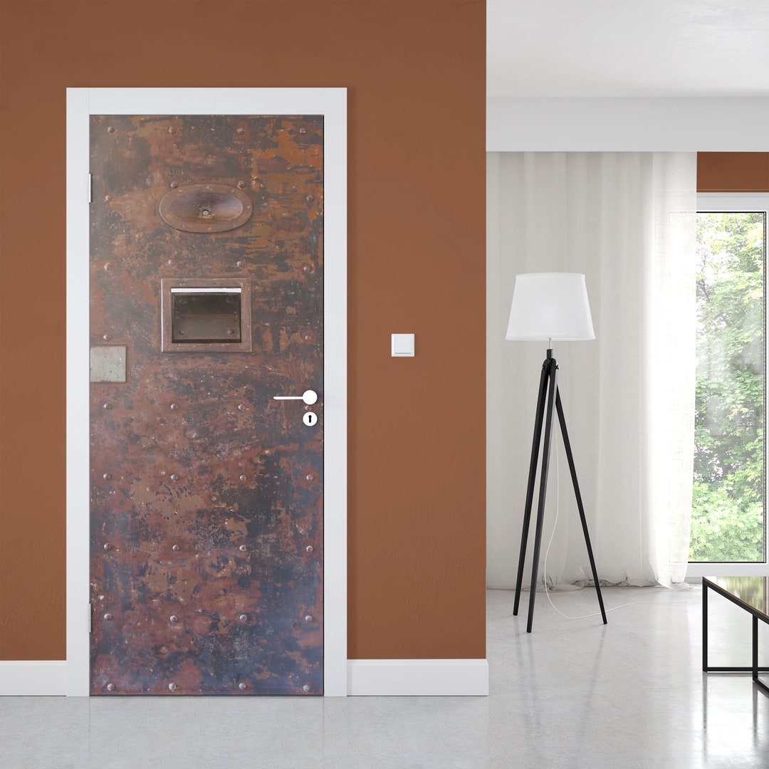 Vintage Door Mural, Rustic Door Decal, Wall Sticker, Home Decor, Office ...