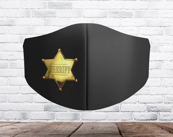 Sheriff Face Mask - Etsy