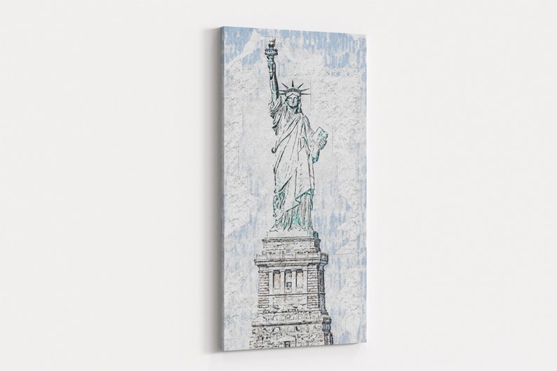 Statue of Liberty Canvas Iconic Sculpture Canvas American | Etsy
