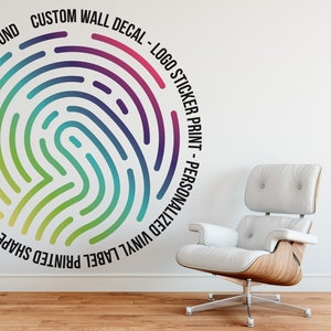 Custom Wall Decal Logo Sticker Print Personalized Vinyl Label Printed ...
