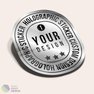 50 Custom Die Cut Silver Metallic Vinyl Stickers Pack. Your Custom ...