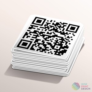 50 Custom Die Cut QR Code Vinyl Stickers Pack. Your Custom Vinyl ...