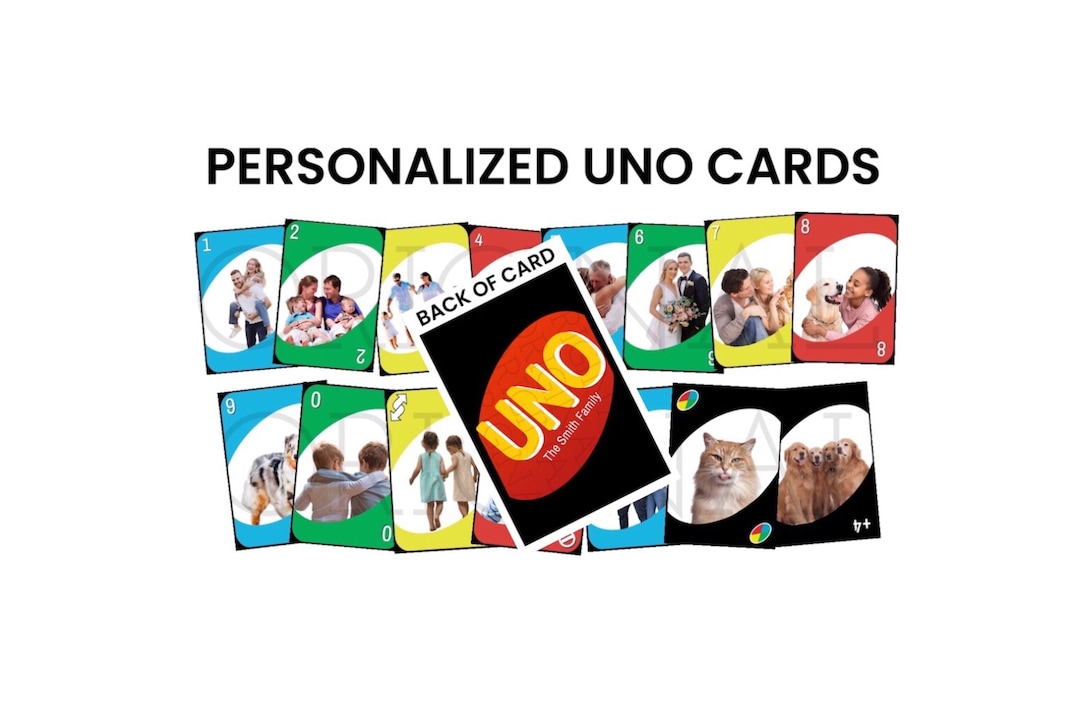 CUSTOM PERSONALIZED Uno Cards Card Game 15 Different Photos Custom Full ...