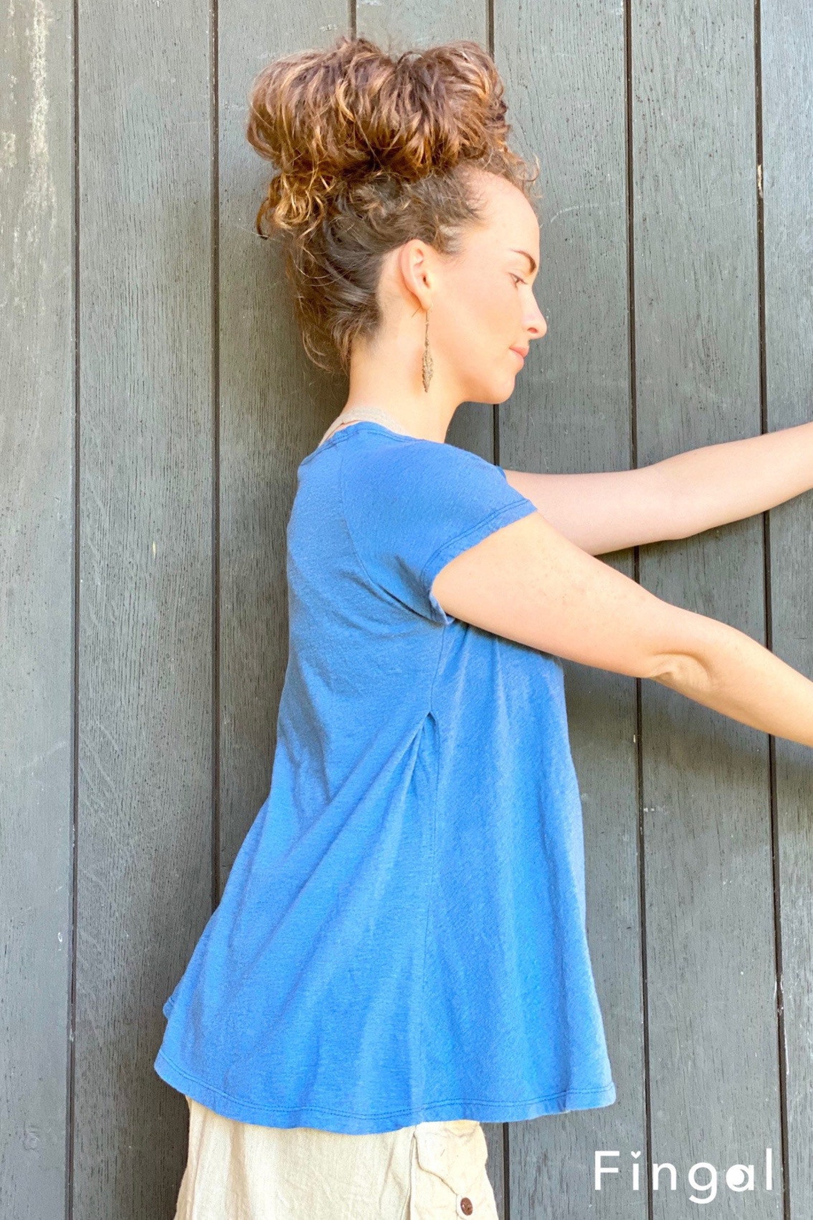 Side tuck t-shirt Japanese organic cotton 100% | Etsy