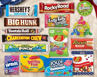 American Snack Box With American Chocolates, Crisp, and Sweets - Etsy UK