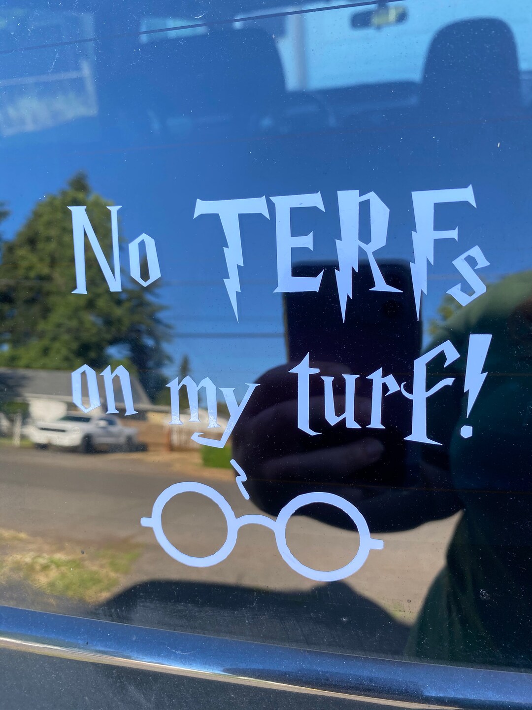 No Terfs on My Turf HP Decal - Etsy