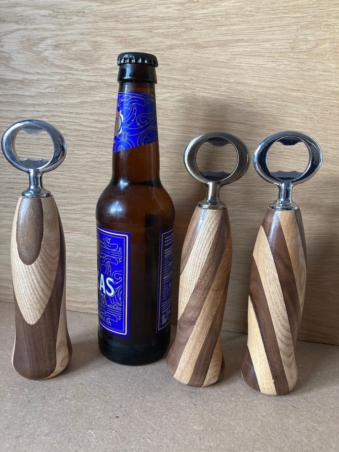 Hand Turned Bottle Opener, Walnut and Ash - Etsy