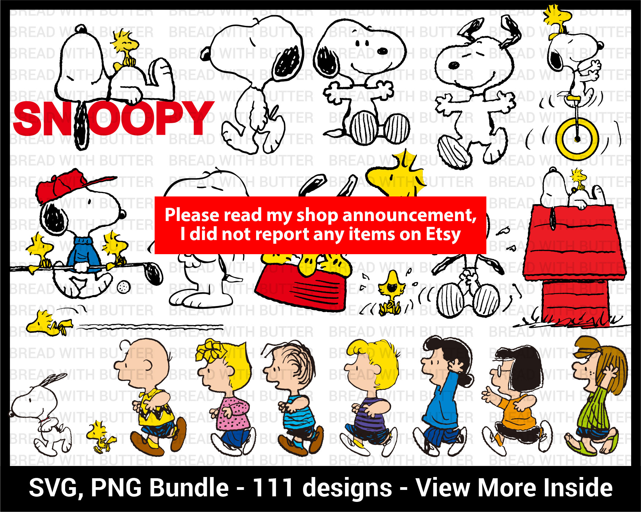 13 Snoopy Friends SVG Vector Clipart Charlie Brown Cut Files For Cricut ...