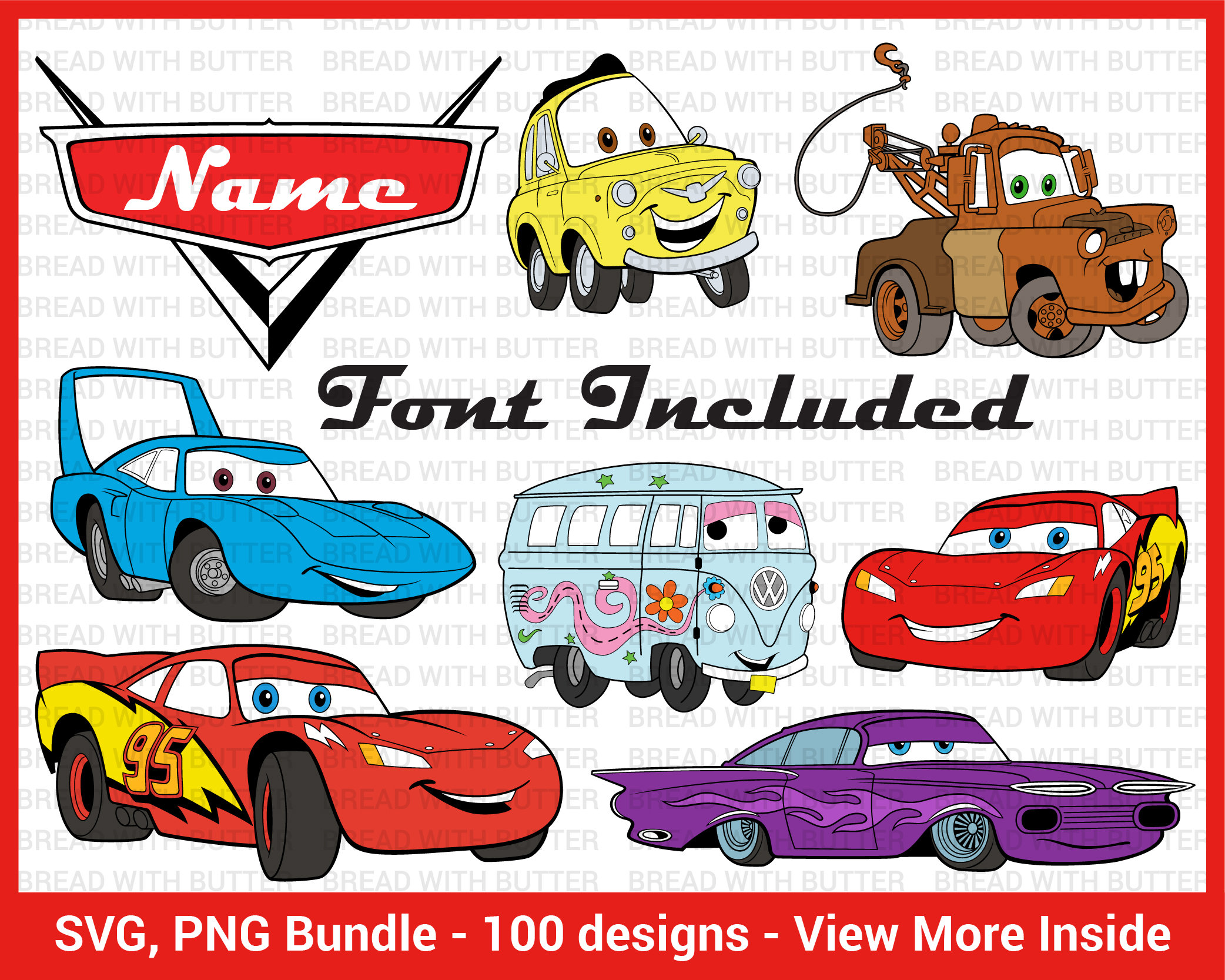 Cars Svg Bundle Cars Svg Lightning Mcqueen SVG Cars Digital - Etsy