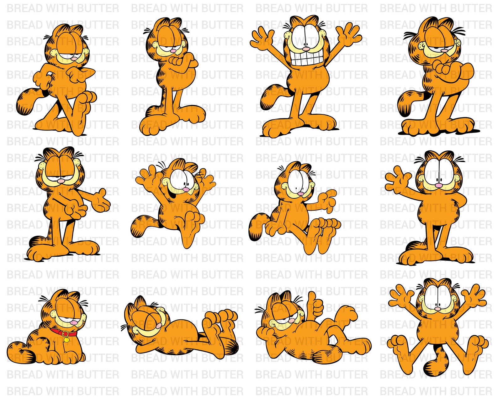 Garfield Svg Bundle Cat Svg Garfield Svg Garfield Nursery - Etsy Canada