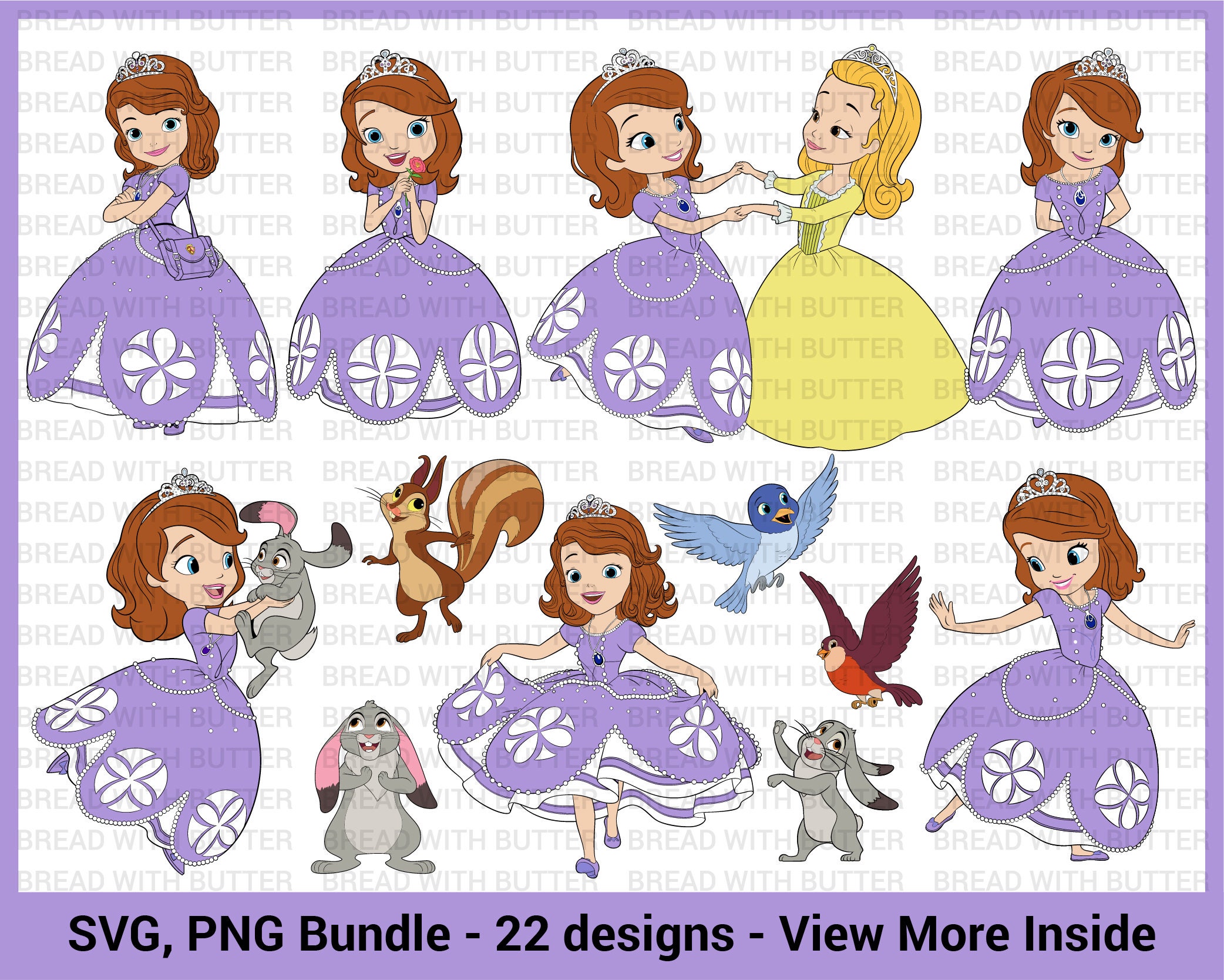 Sofia The First Bundle Sofia The First Svg Sofia The First Etsy