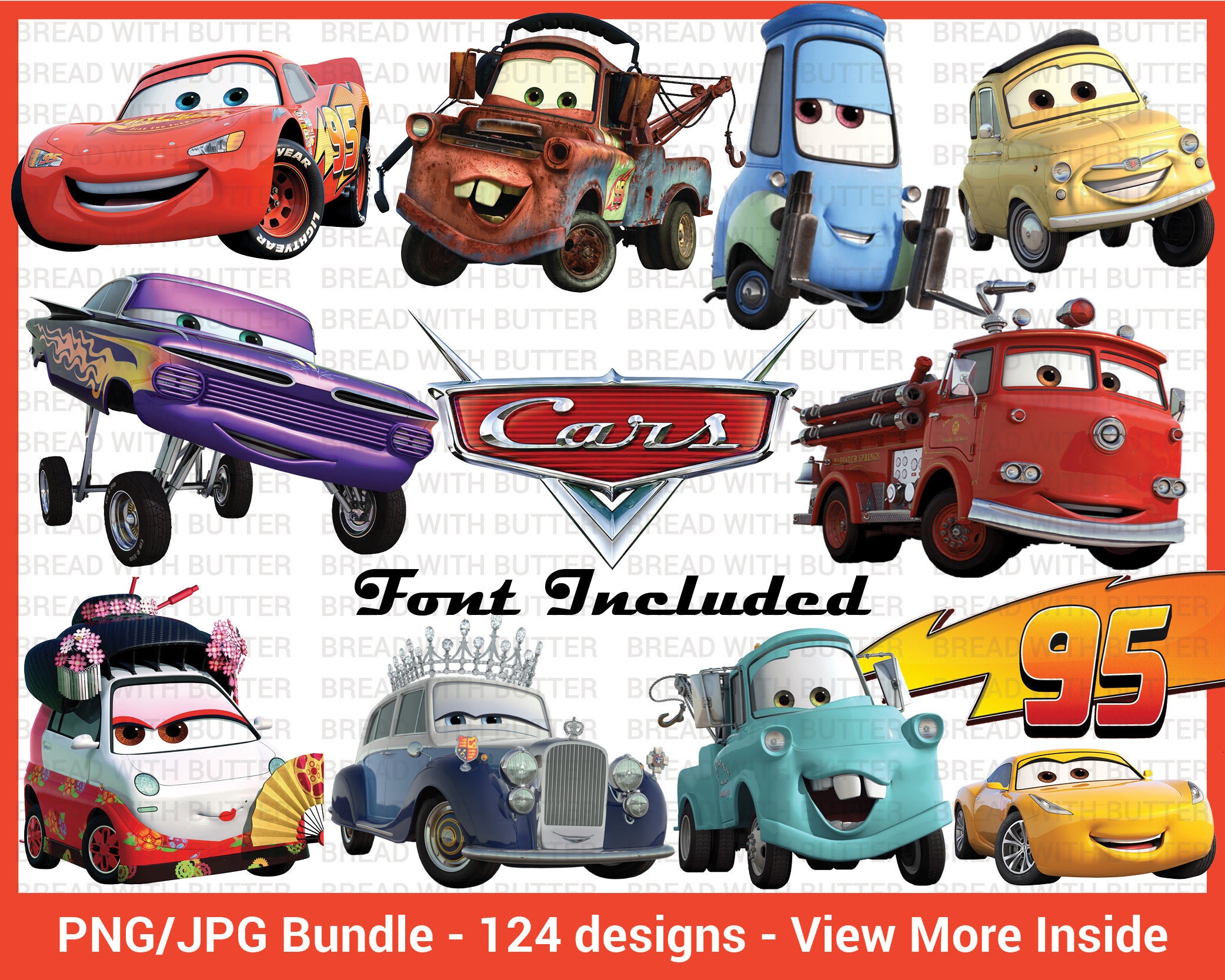 Cars PNG Bundle Cars PNG Lightning Mcqueen PNG Cars Clip - Etsy Australia