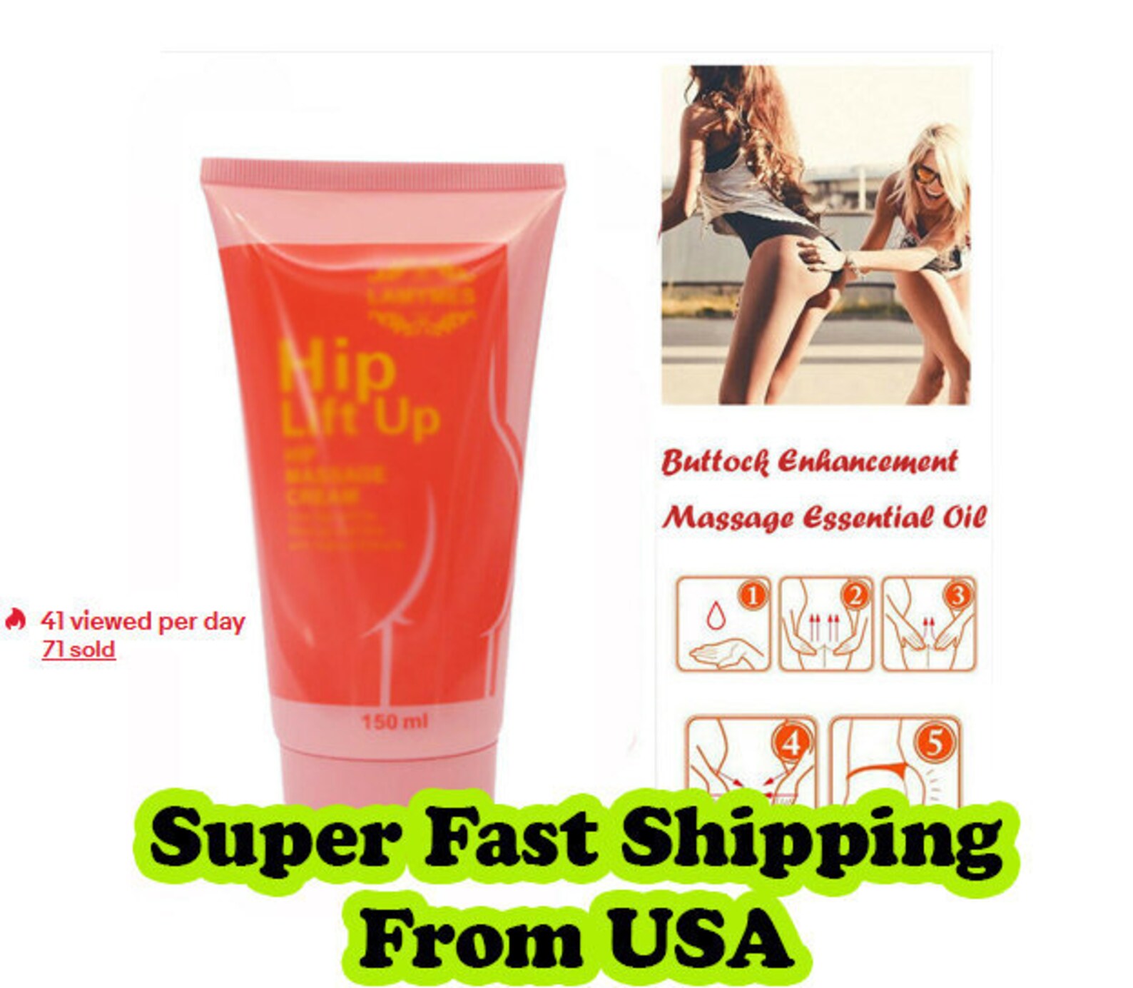 Natural Hip Lift Up Cream Butt Buttock Booty Enhancer Bigger Etsy