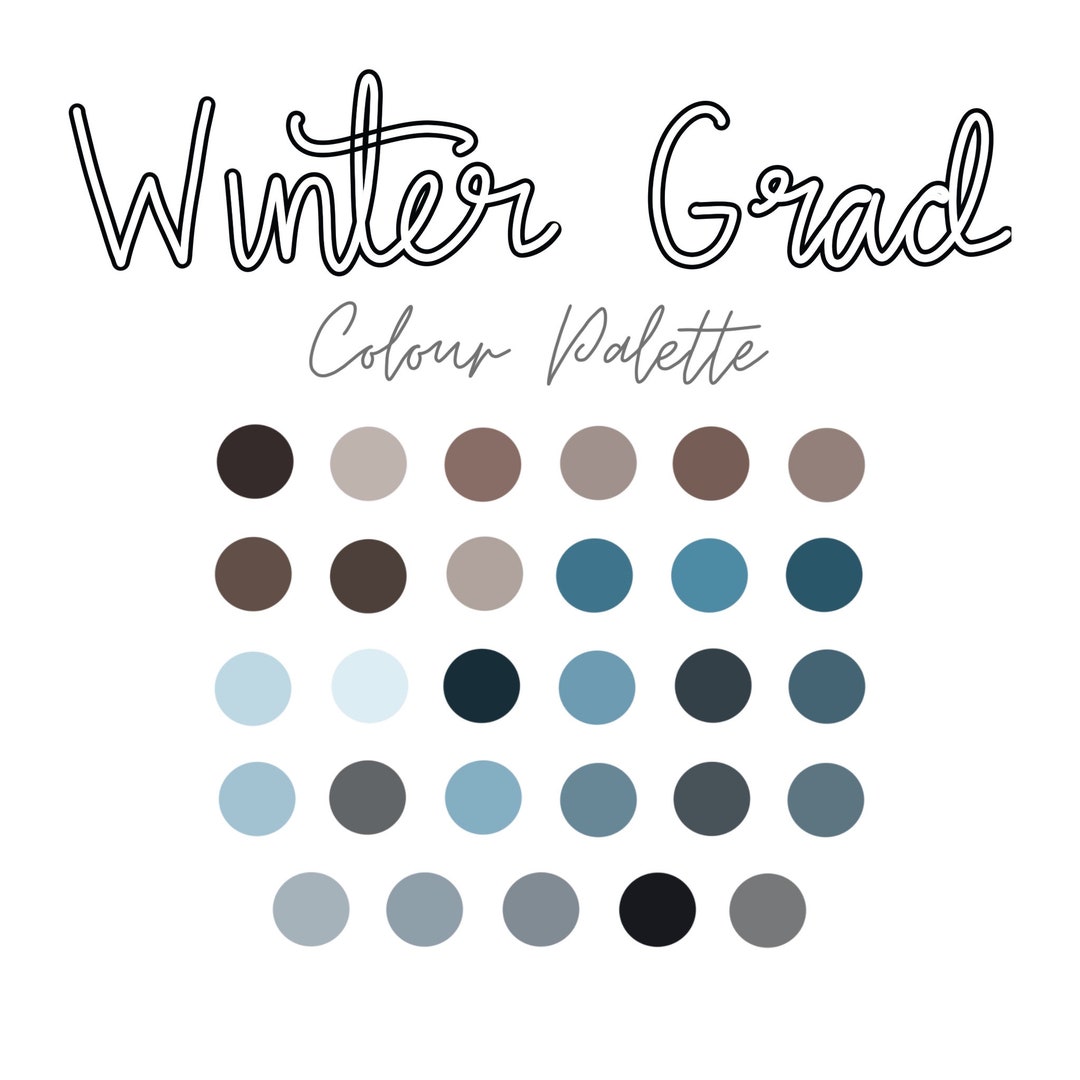 Winter Grad Procreate Colour Palette/ Procreate Tool - Etsy