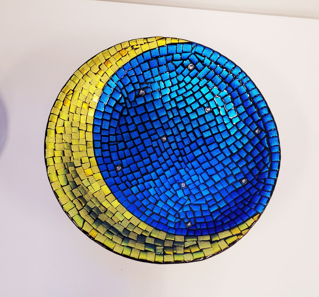 Crescent Moon Bowl, Blue Moon in the Sky Dish, Evening Sky With ...