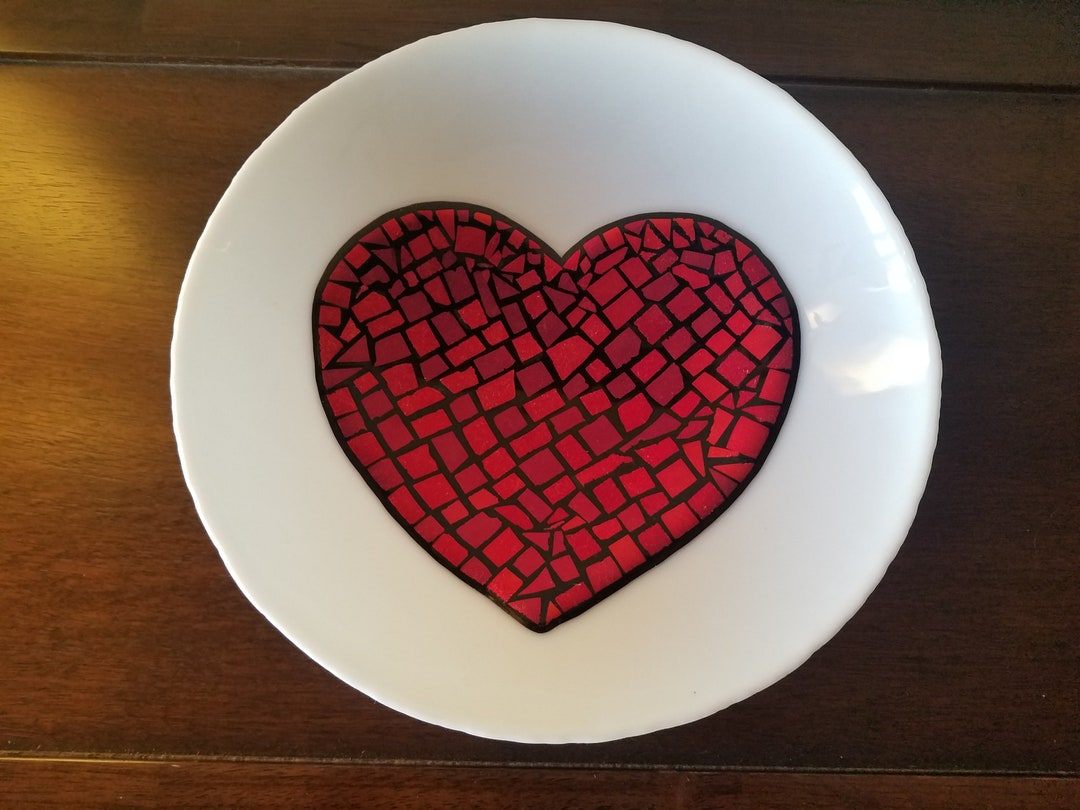 Rip My Heart Into Pieces Bowl, Hand Crafted Dichroic Glass Love Bowl ...