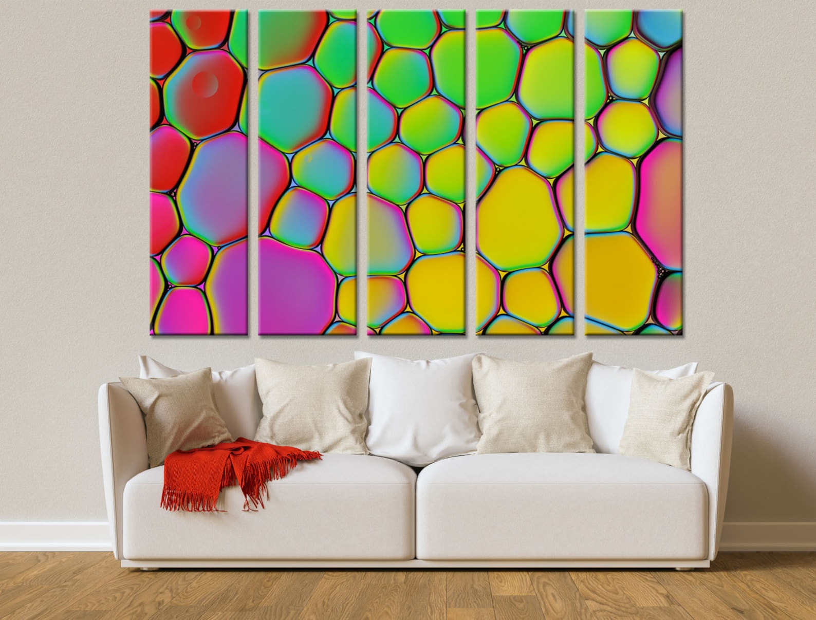 Bright Wall art Colorful Wall art sets Creative Wall decor | Etsy