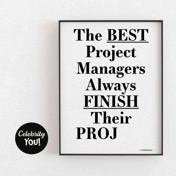 Project Manager Poster - Etsy
