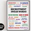 Payroll Swear Words PRINTABLE Office Decor, Funny Payroll Manager Gift ...