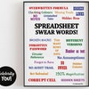 Data Swear Words PRINT Office Decor, Data Analyst Gift, Data Nerd, Big ...