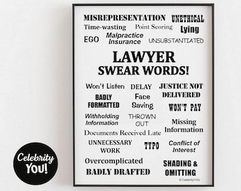 Compliance Swear Words PRINTABLE Office Decor, Funny Compliance Officer ...