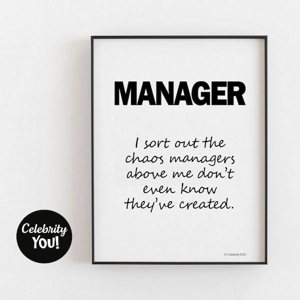 Funny Manager Definition - Etsy