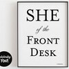 Front Desk Welcome Sign PRINTABLE, Hotel Reception Wall Poster, Funny ...