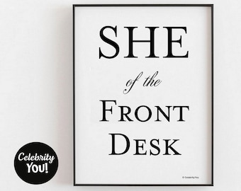 Front Desk Welcome Sign PRINTABLE, Hotel Reception Wall Poster, Funny ...