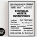 Technical Writer Swear Words PRINT, Home Office Decor, Annoyingly Funny ...