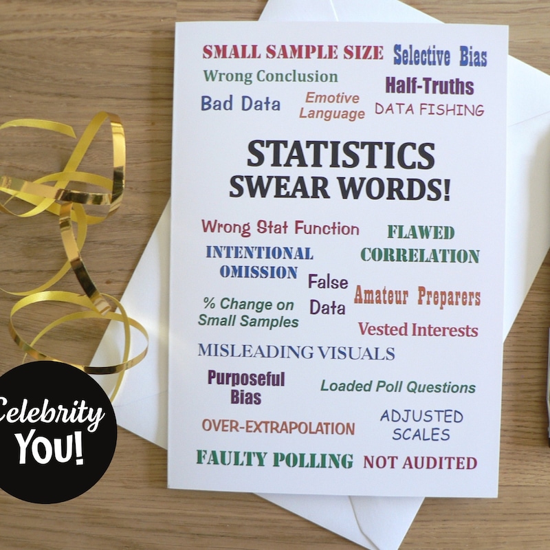 Statistics Birthday Card - Etsy