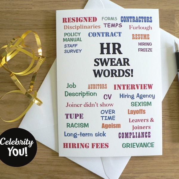 Funny Hr Birthday Card - Etsy UK