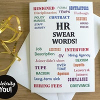 HR Swear Words PRINT Colour, Human Resources Office Sign, Funny HR ...