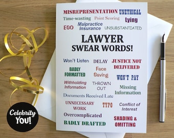 Funny Lawyer Birthday Card - Etsy