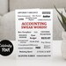 Accounting Swear Words PRINTABLE Accountant Card, Funny Greeting Card ...