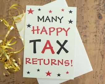 Tax Greeting Card - Etsy