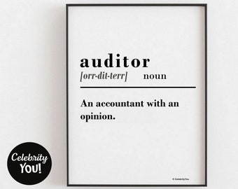Auditor Definition Auditor Gift Office Decor Gift for Auditor - Etsy