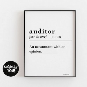 Funny Auditor Definition PRINTABLE Office Decor Print, Gift for Auditor ...