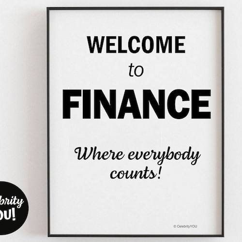 Welcome to Finance PRINTABLE Accounting Department Sign - Etsy UK