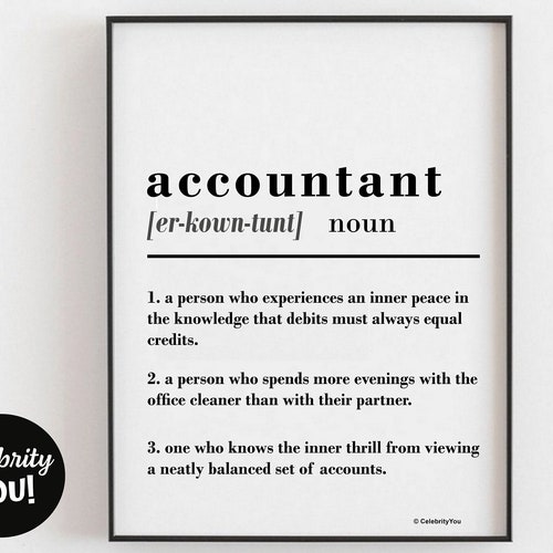 Funny Accountant Definition Wall Art Funny Accountant Poster - Etsy