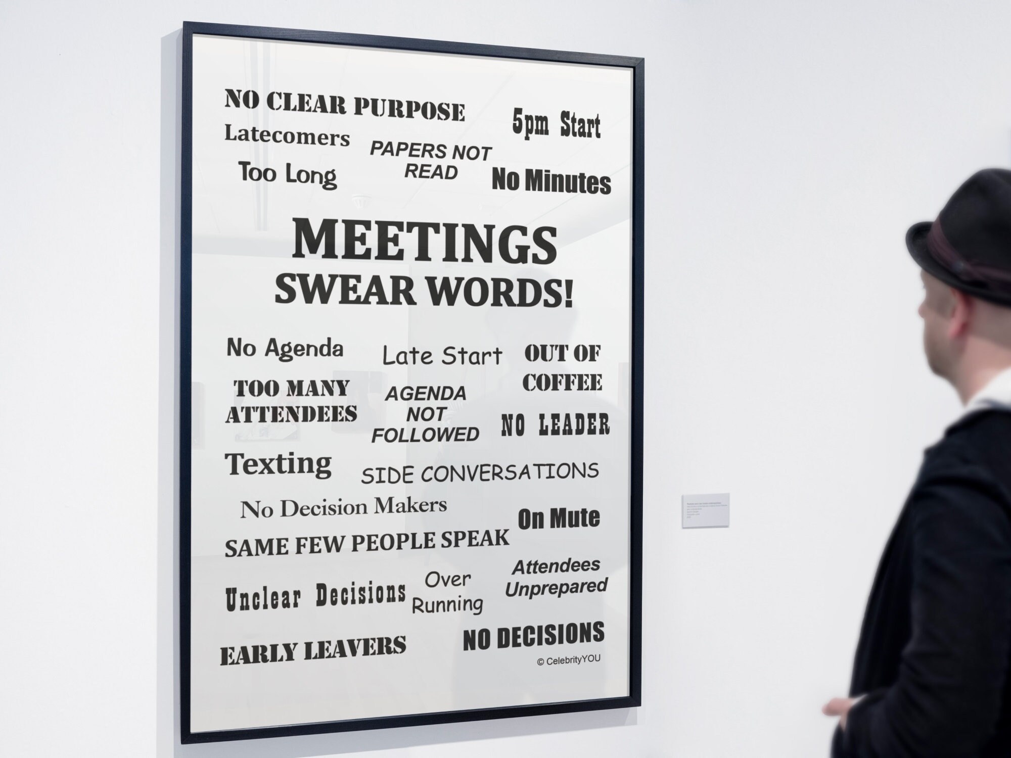 Meetings Swear Words PRINTABLE Office Decor, Funny Coworker Gift ...