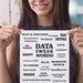 Data Swear Words PRINTABLE Office Decor, Funny Data Analyst Gift, Data ...