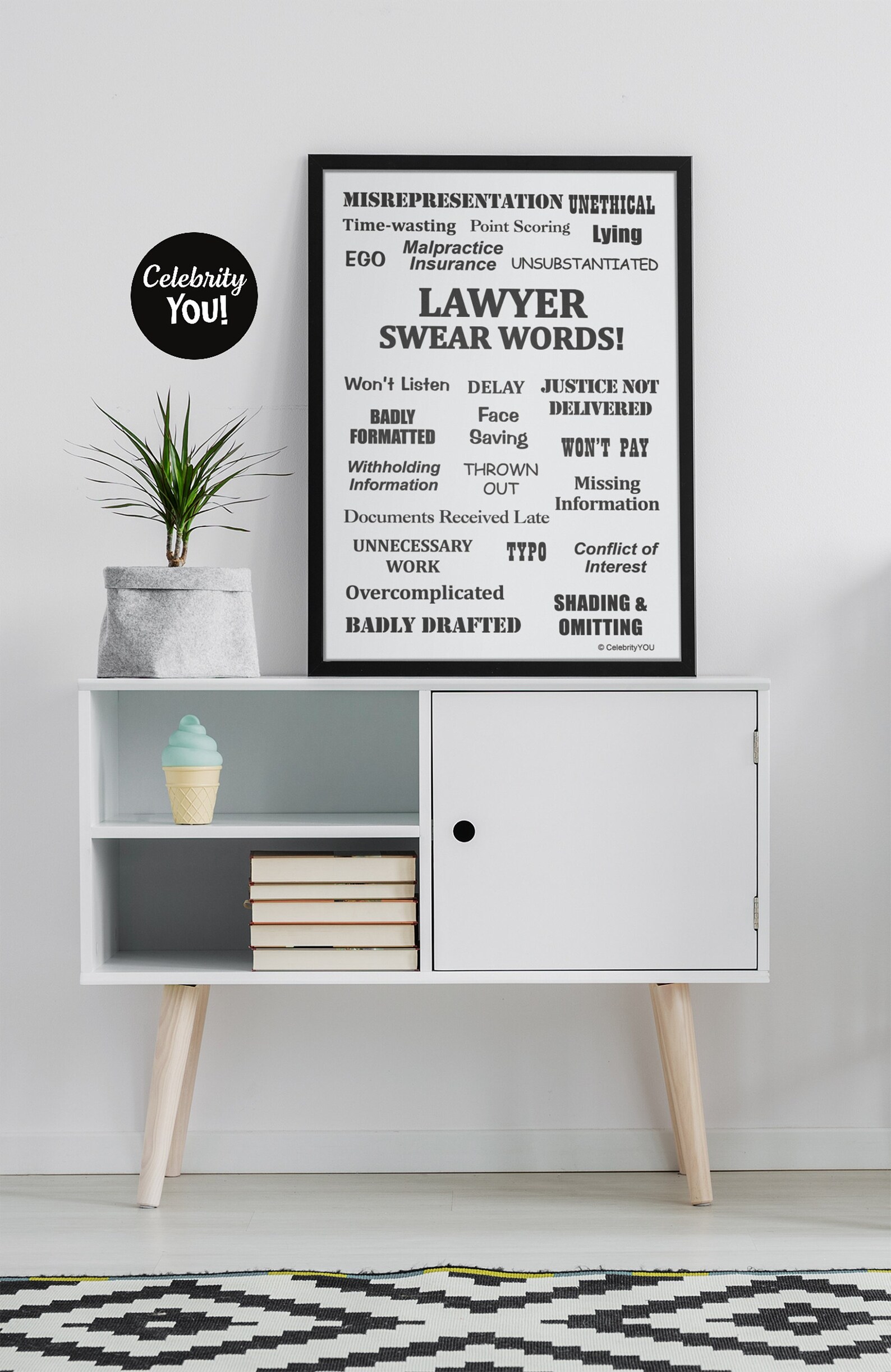 Lawyer Swear Words PRINTABLE Law Office Decor, Funny Lawyer Gift, Pet ...