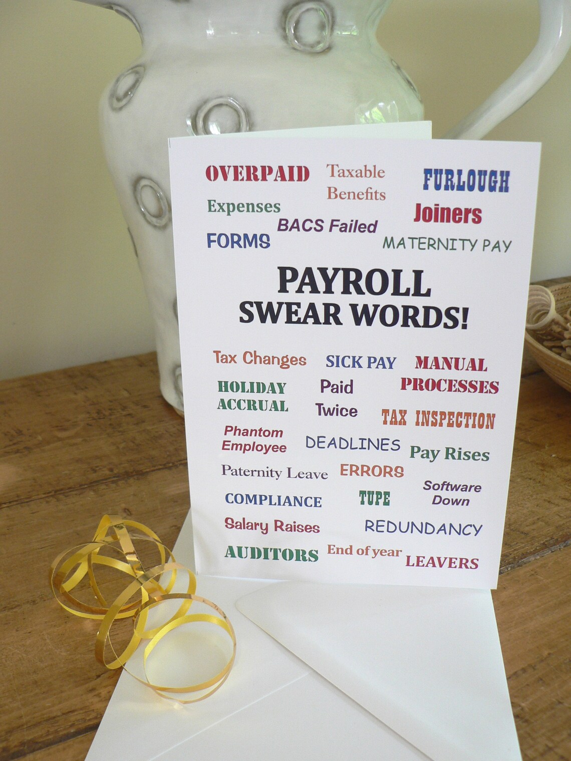 Payroll Swear Words Annoyingly Funny Payroll Greeting Card, Payroll ...