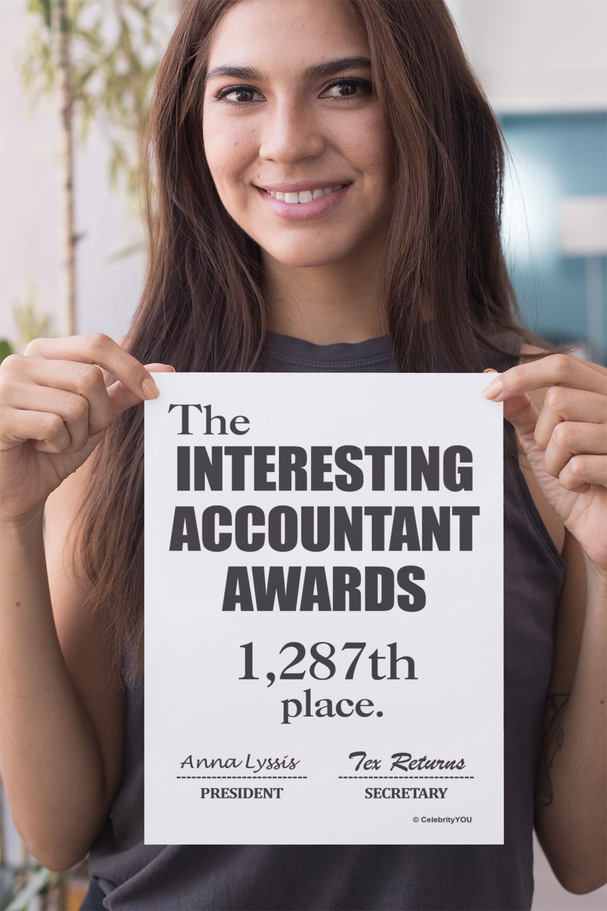 HILARIOUS Accountant Office Poster, Funniest Cruel Mad Crazy Awards ...