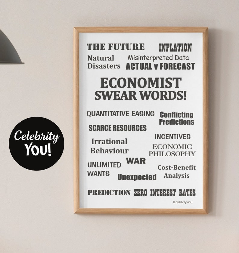 Economist Swear Words PRINTABLE Office Decor, Annoyingly Funny Gift ...