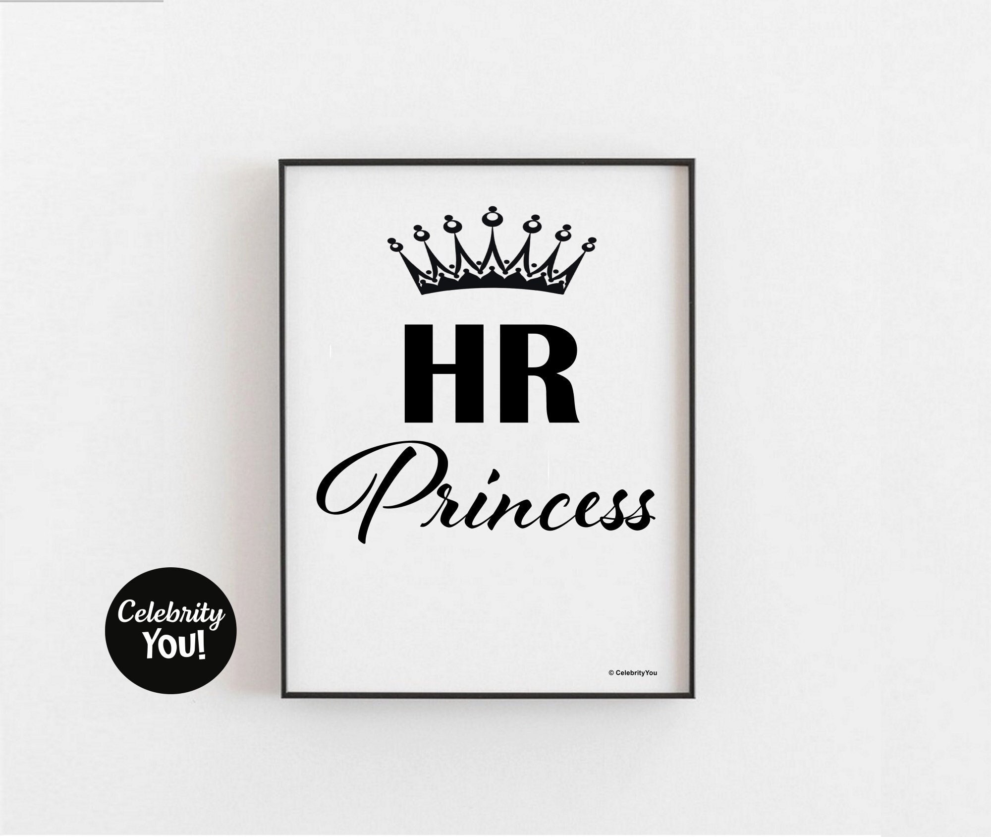 HR Princess PRINTABLE Human Resources Office Decor, Best Woman Hr ...