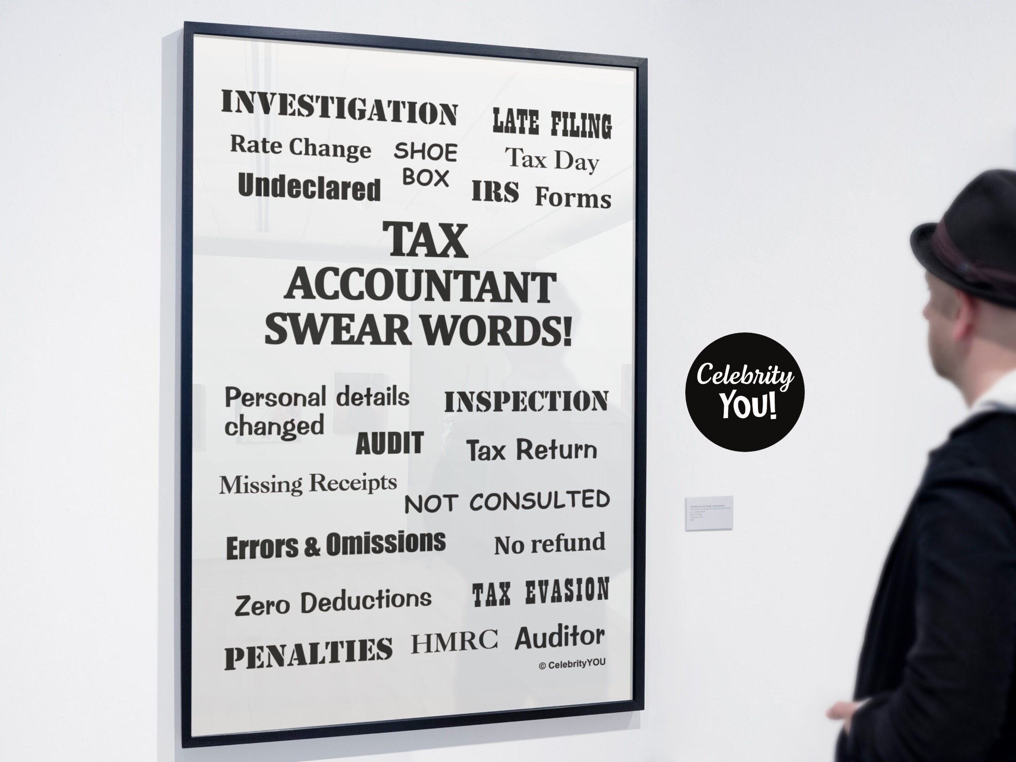 Tax Accountant Swear Words PRINTABLE Office Decor, Funny CPA Gift, Pet ...