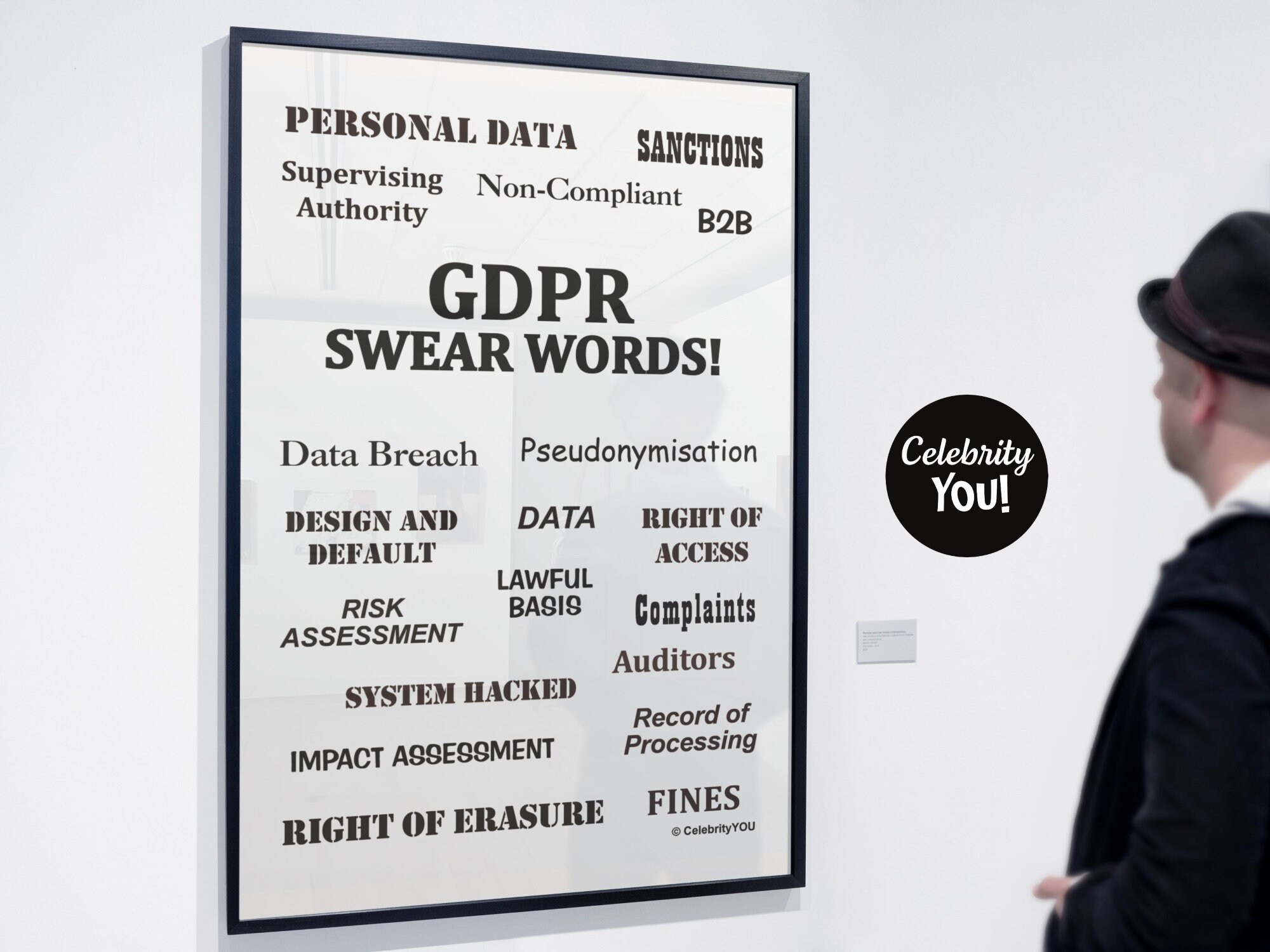 GDPR Swear Words PRINTABLE Office Decor, Data Controller Gift, Pet ...